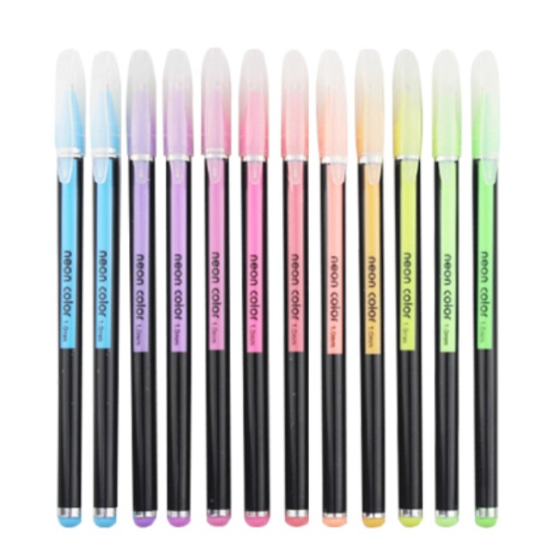 48 Colors Sketch Neon Pen Highlighter fluorescent ... – Grandado