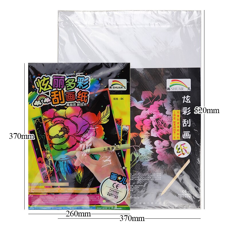 Magic Color Rainbow Scratch Paper Black DIY Drawin... – Grandado