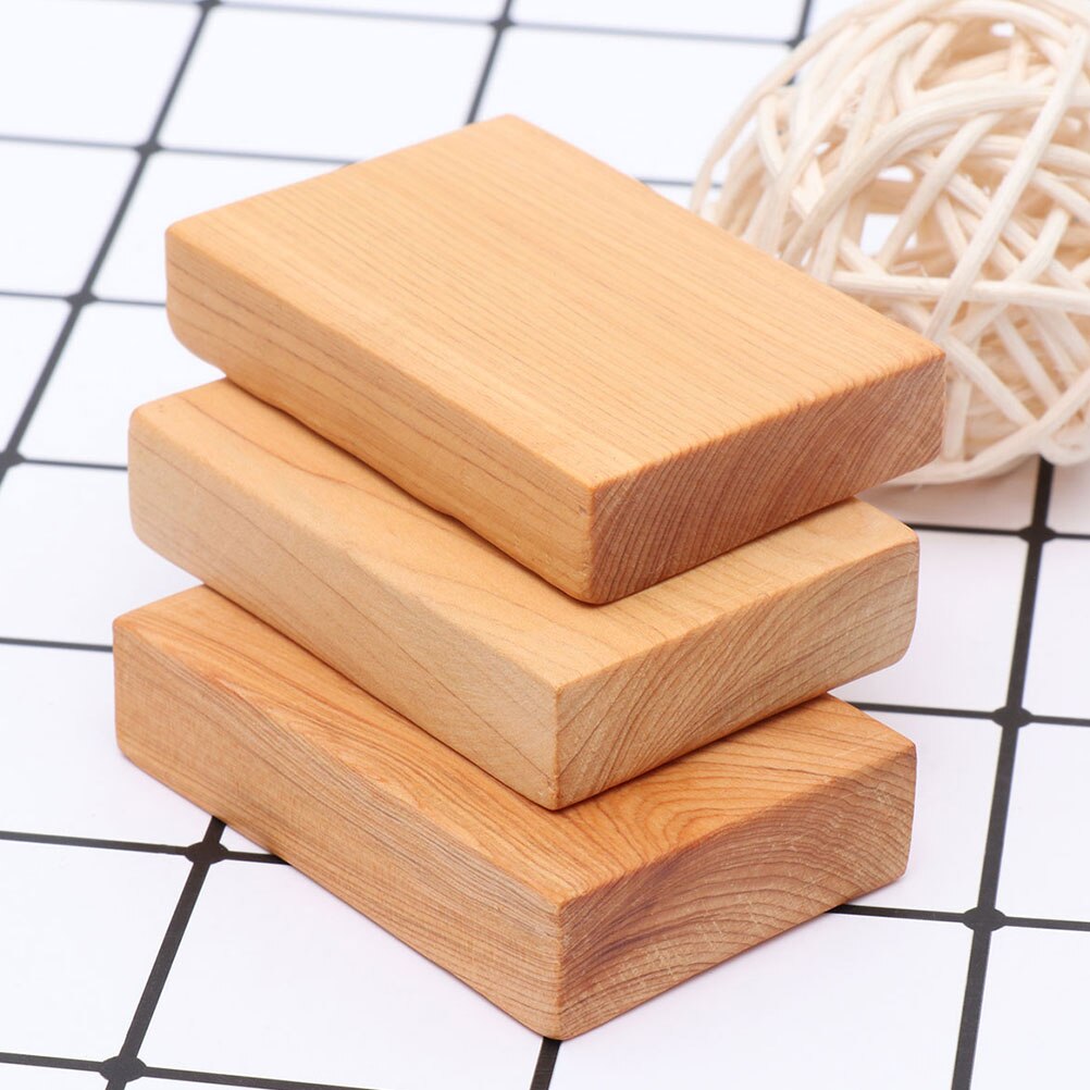 2 Pcs Thicken Wooden Block DIY Craft Cutout Smooth... – Grandado