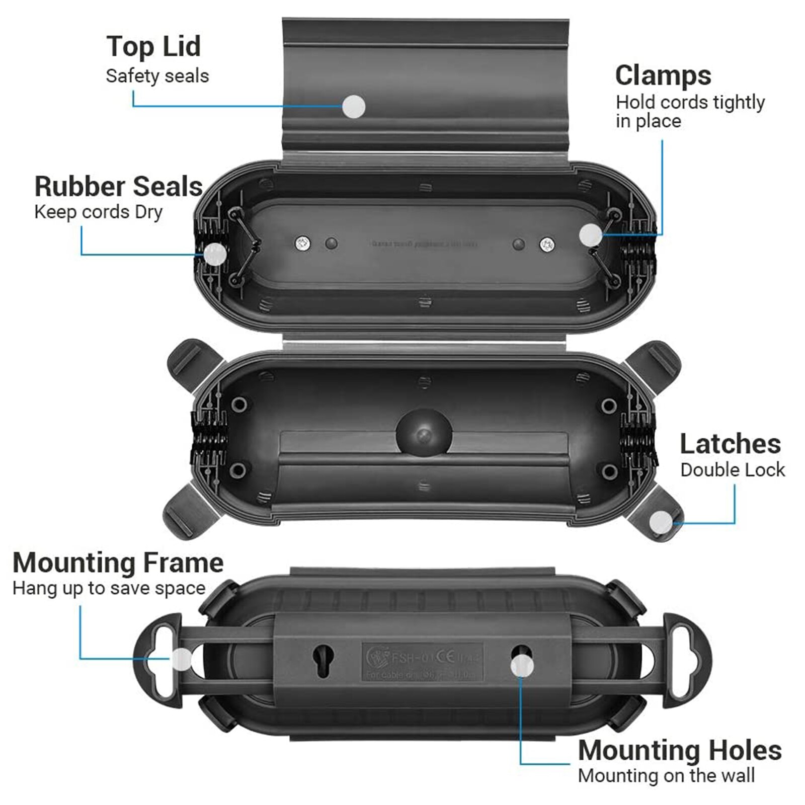 Waterproof Connection Box Extension Cord Cover Saf... – Vicedeal