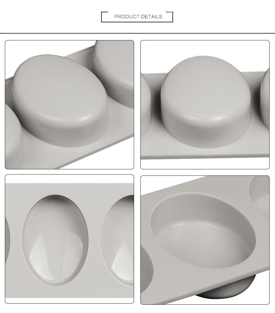 Oval Soap Mold Silicone Form 3D DIY Soap Making Mo... – Grandado