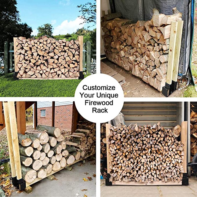Firewood Log Storage Rack Bracket Kit with Screws ... – Grandado