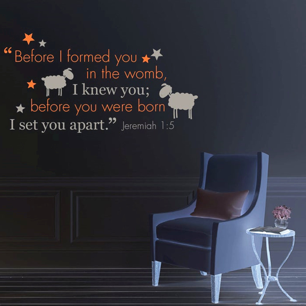 Baby bible quote Christian nursery decal Lamb wall... – Grandado