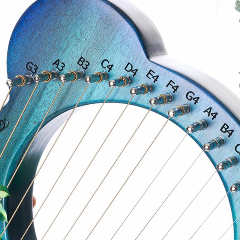 Harp Lyre,Mahogany 16 String Harp,Mini Portable Ha... – Grandado