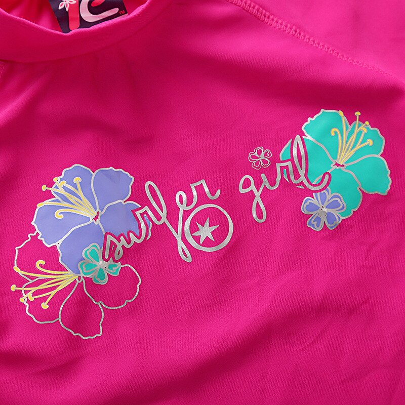 Girls Swimsuit Top Swimwear 7-14 Years Rose Floral... – Grandado