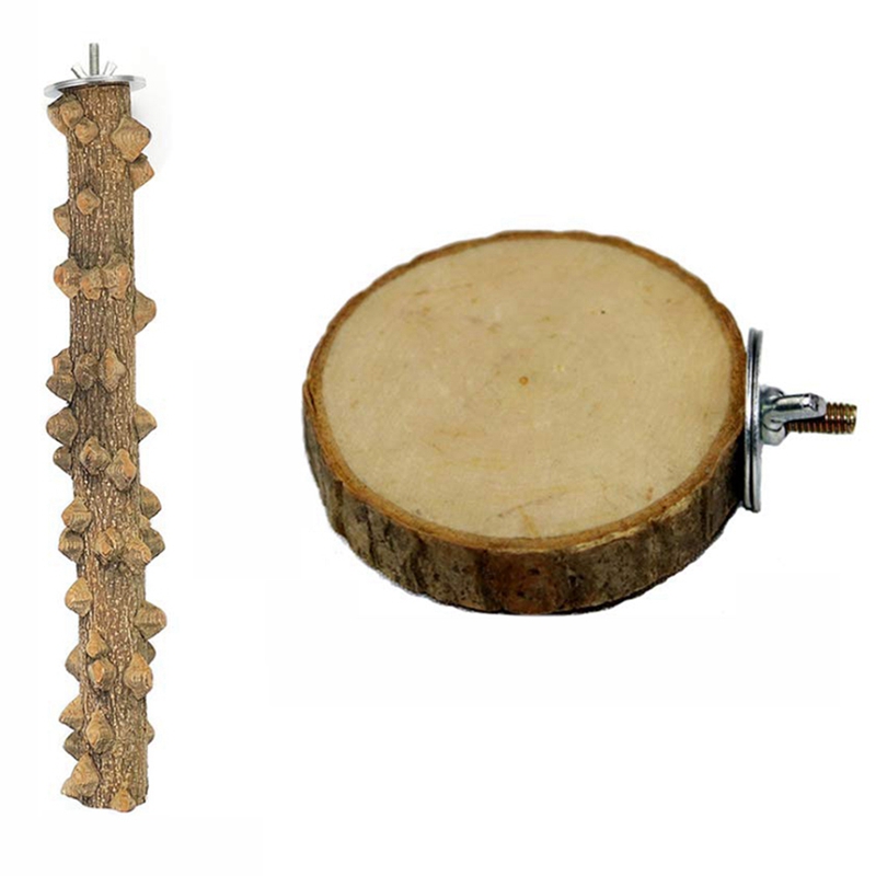 Natuurlijke Hout Papegaai Baars Set, Zitstokken Vo... – Vicedeal