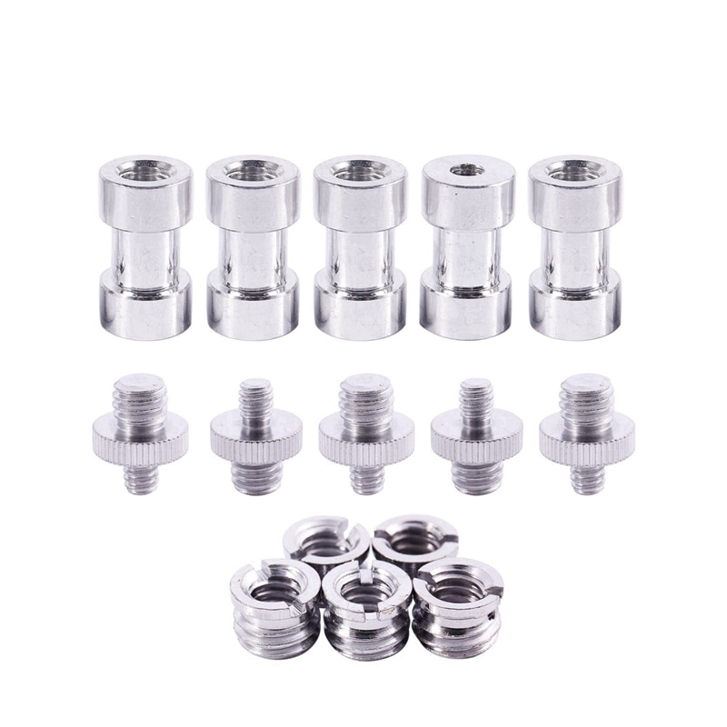 15 Pcs 1/4 3/8 Inch Metal Threaded Screw Converter... – Vicedeal