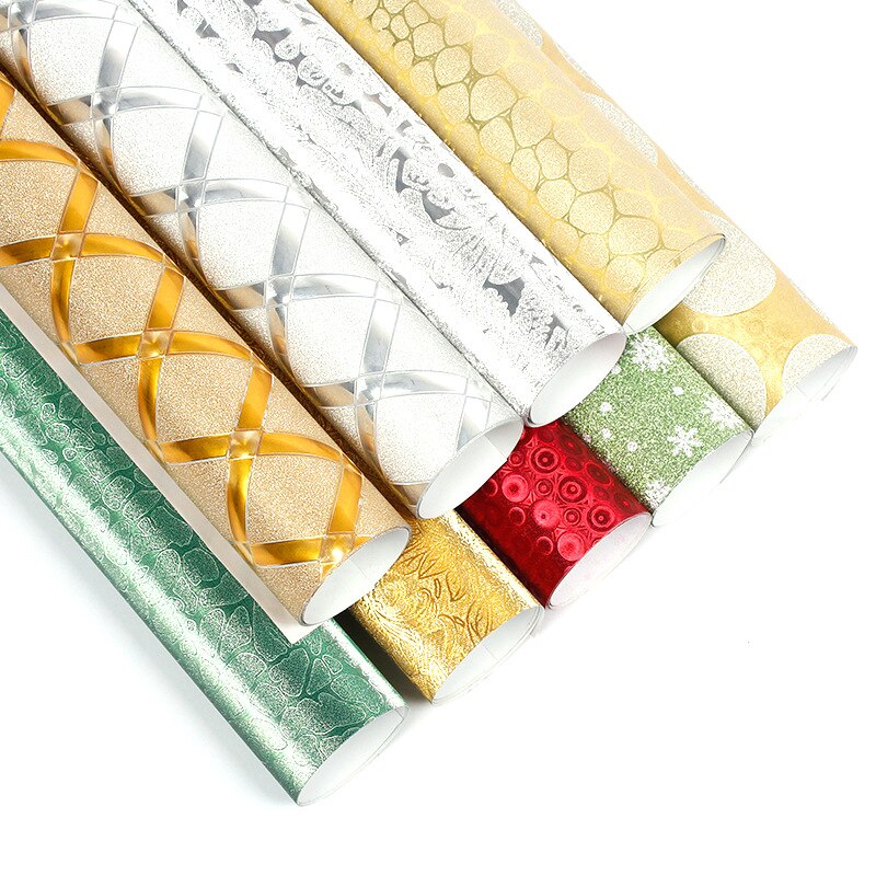 5pcs Glitter Shiny Christmas Wrapping Paper with G... – Vicedeal