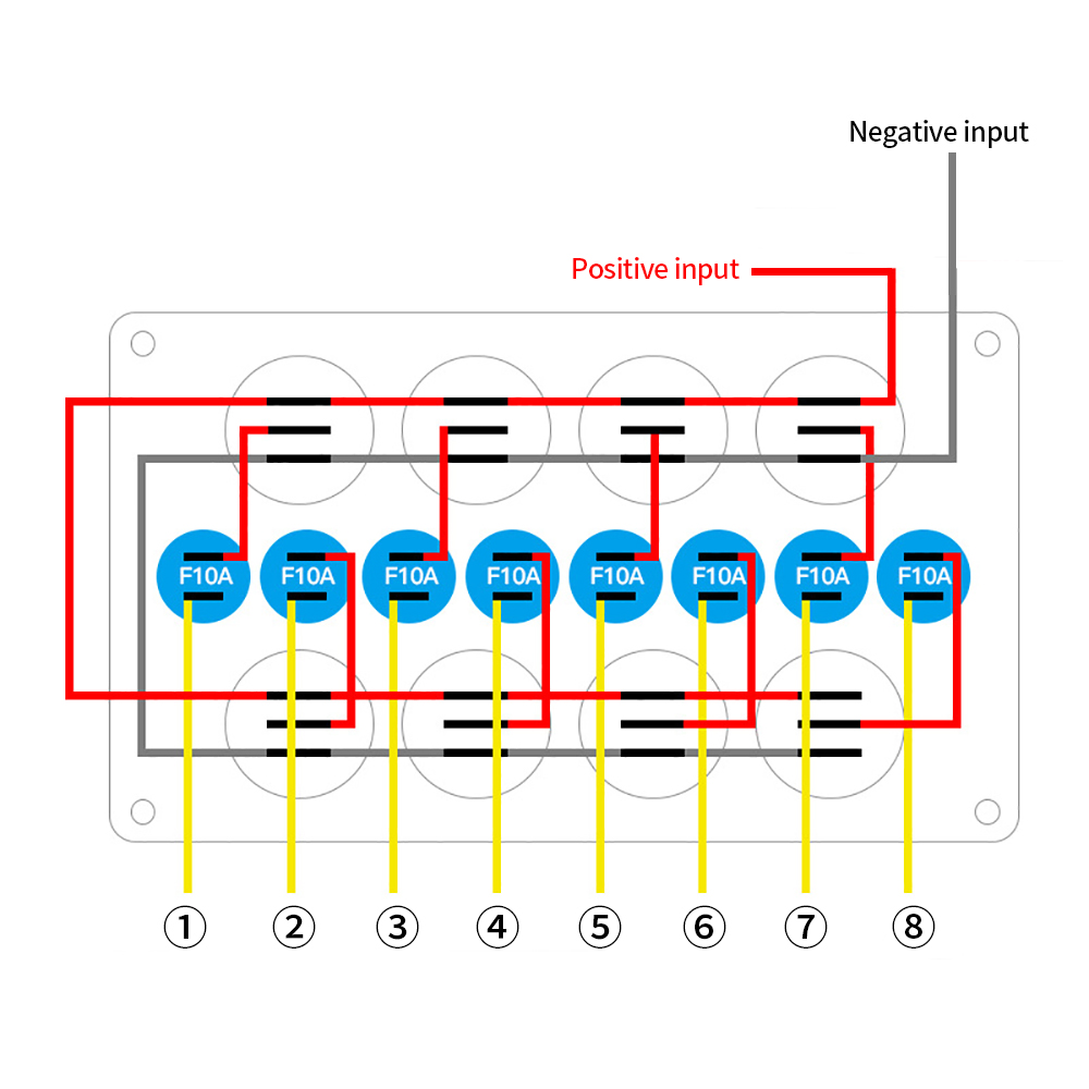 8 Gang Rocker Switch Panel 12V-24V Multi Port Powe... – Grandado