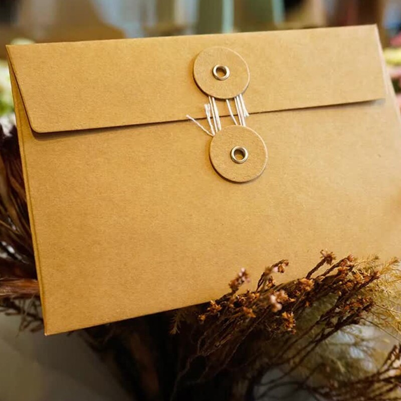 Y3NC 20Pcs Kraft Paper Envelope String Closure Fil... – Vicedeal