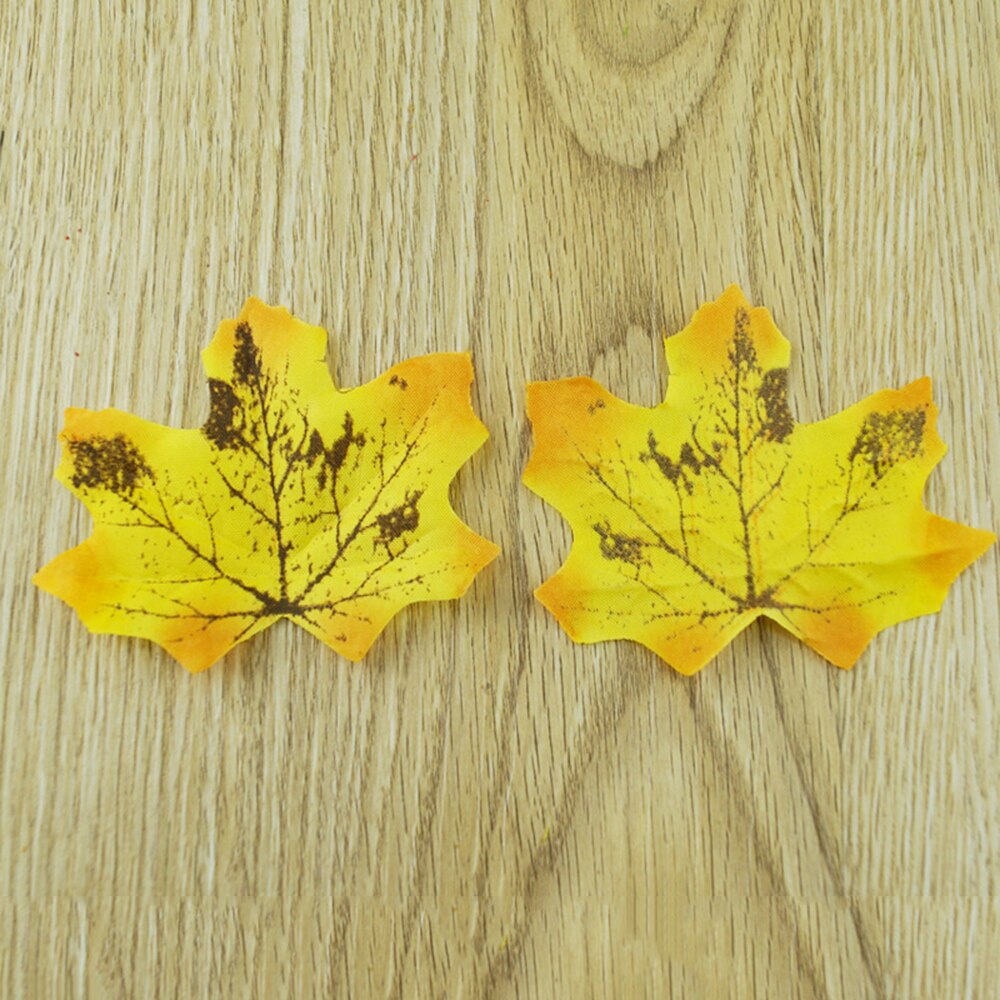 100 Pieces Artificial Autumn Maple Leaves Mixed Co... – Vicedeal