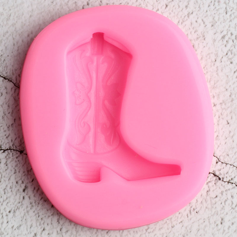 3D Western Cowboy Boot Silicone Molds Cupcake Topp... – Vicedeal