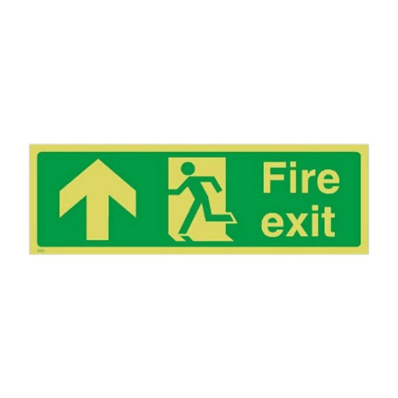 Fire Exit Sign Stickers Decal Adhesive Glow In The... – Vicedeal