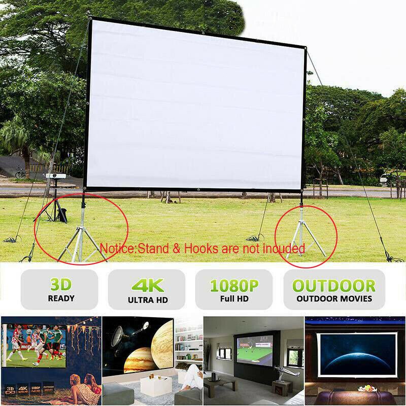 100/120" 16:9 HD 3D Projector Screen Simple Curtai... – Vicedeal