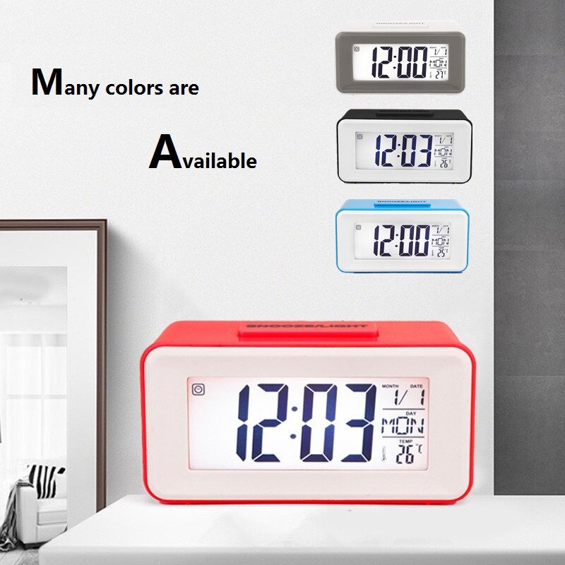 Simple Electronic Table Clock Desktop 12/24 H Soun... – Grandado