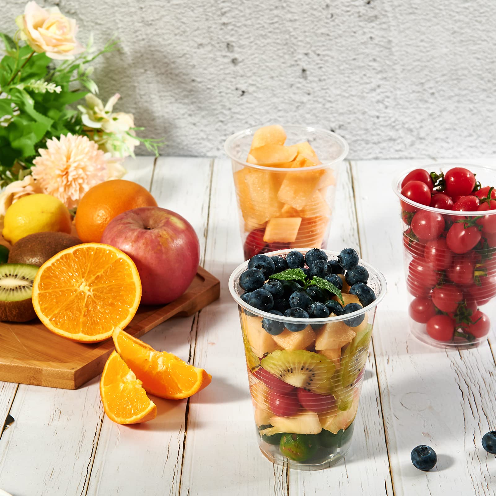 50/100PCS Disposable Clear Plastic Cup Outdoor Pic... – Grandado