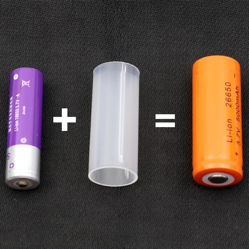2 Pieces 18650 battery to 26650 Adaptor Converter ... – Grandado