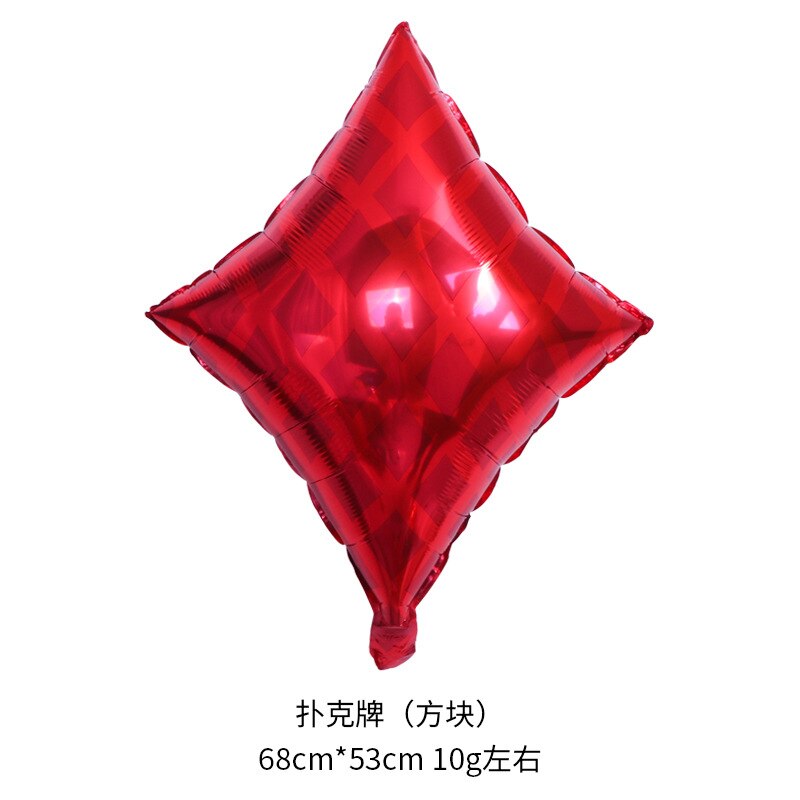Playing Card Aluminum Film Balloon Square Peach He... – Grandado