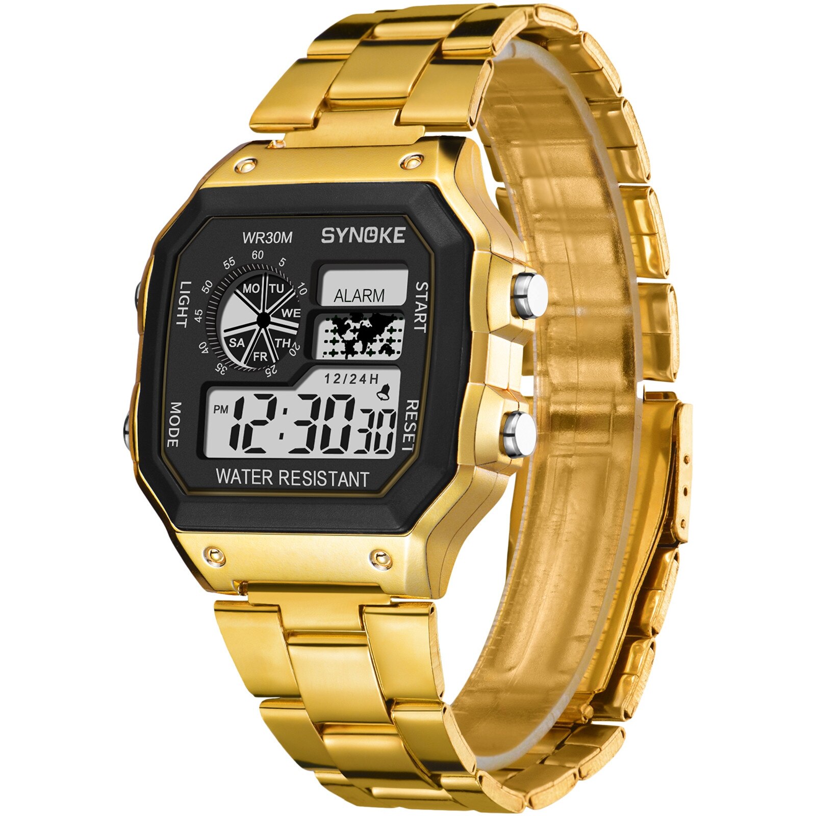 Square Steel Band Sports Watch Colorful Luminous E... – Grandado