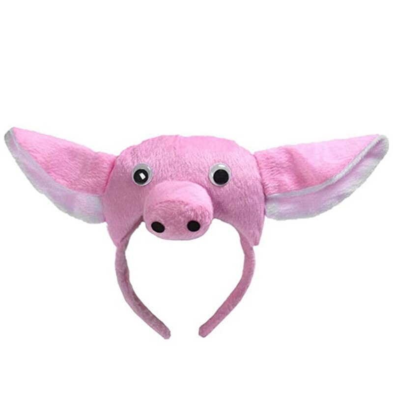 Super Soft Pig Ear Headband Nose Tail Halloween An... – Grandado