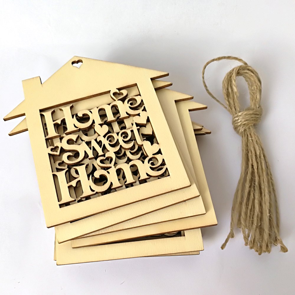 10Pcs Decorative Wood Wall Hanging Home Sweet Sign... – Grandado