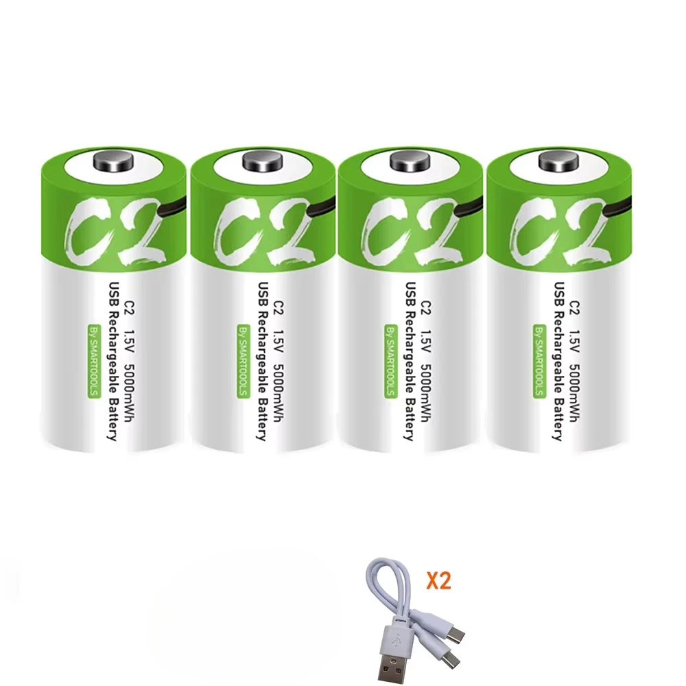 1,5 V 5000 mWh C-formaat LR14 Li-po oplaadbare bat... – Vicedeal