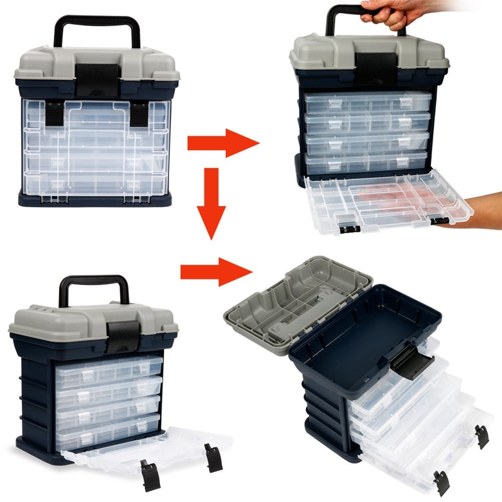 27*17*26cm Portable 4 Layers Big Fishing Tackle Bo... – Grandado