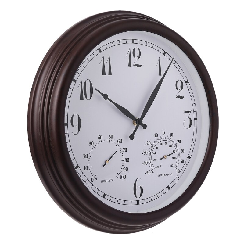 Garden Thermometer Clock 15 In Outdoor Retro Wall ... – Vicedeal