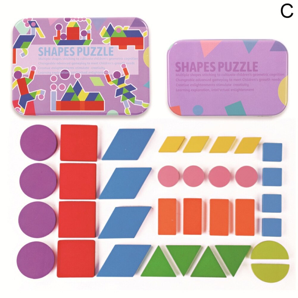 3D Intellectuele Houten Tangram Puzzel Met Geometr... – Grandado