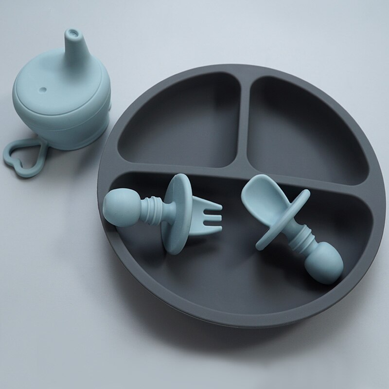 Infant Stuff Baby Training Silicone Tableware Set ... – Grandado