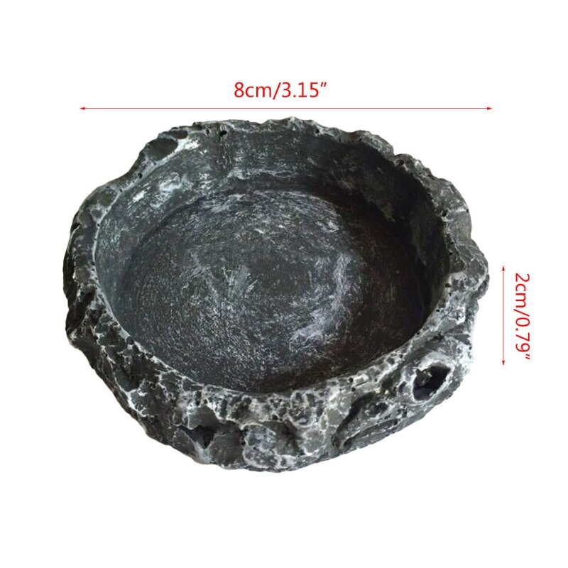 Reptile Bowl Turtle Water Dish Round Food Bowl Res... – Grandado