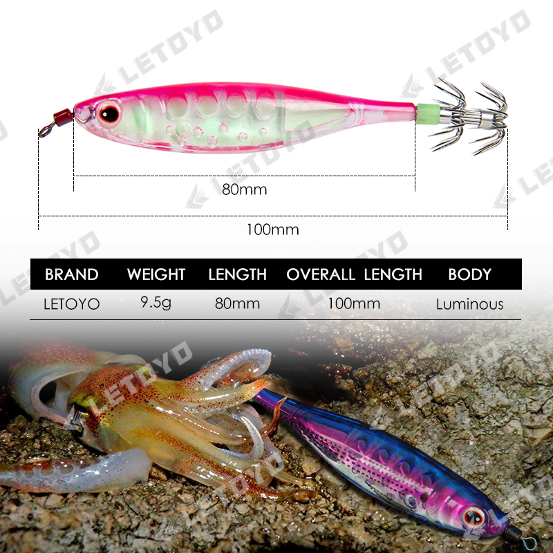 LETOYO 4 Stuks Drijvende Inktvis Jig Kunstmatige G... – Grandado