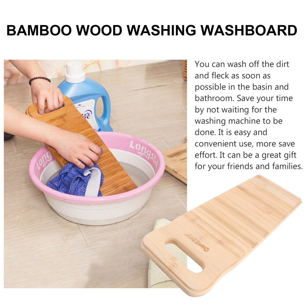 Bamboo Wood Washing Washboard Non-slip Home Washin... – Grandado