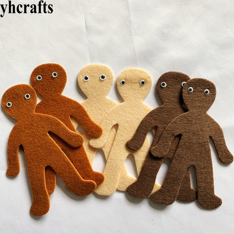 1bag(6PCS)/LOT.Felt people with wiggle eyes crafts... – Grandado