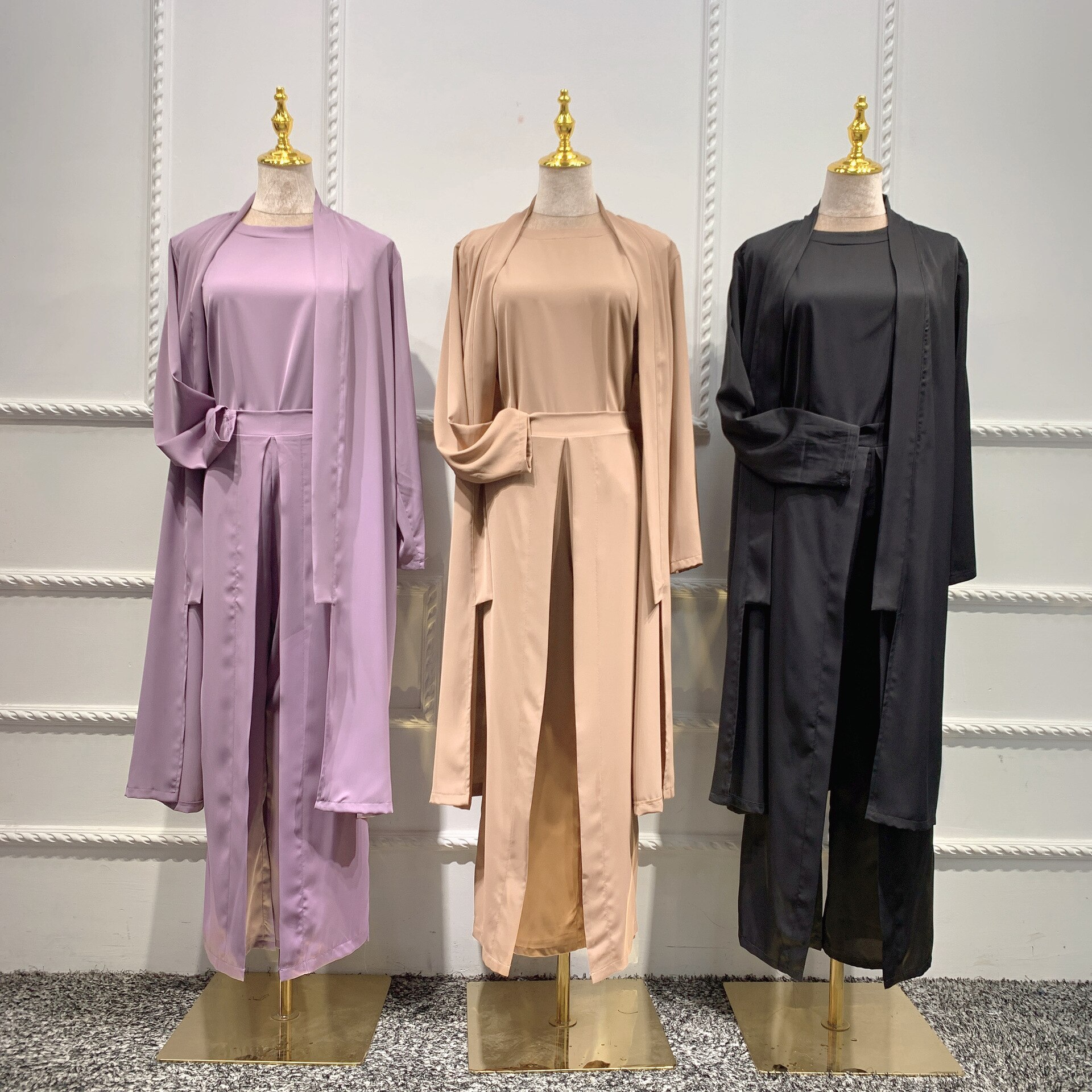 Muslim Women Three Pieces Sets Top and Pants Islam... – Grandado