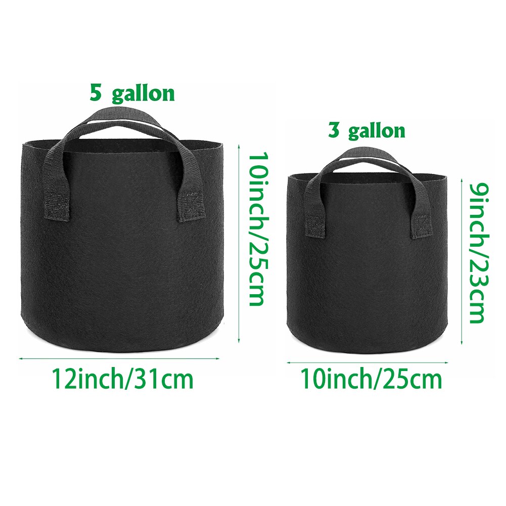 3/5 Gallon Plant Growth Bag Non-woven Bag Fabric G... – Grandado