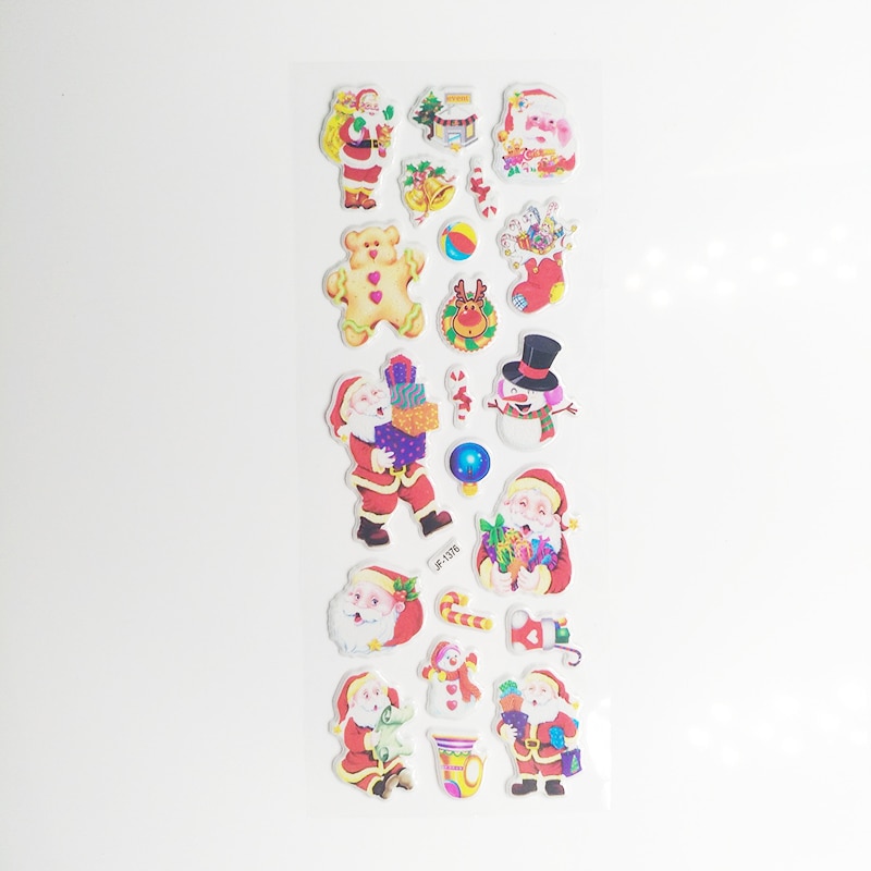 5 Sheets 3D Santa Claus Stickers DIY Scrapbook Wat... – Grandado