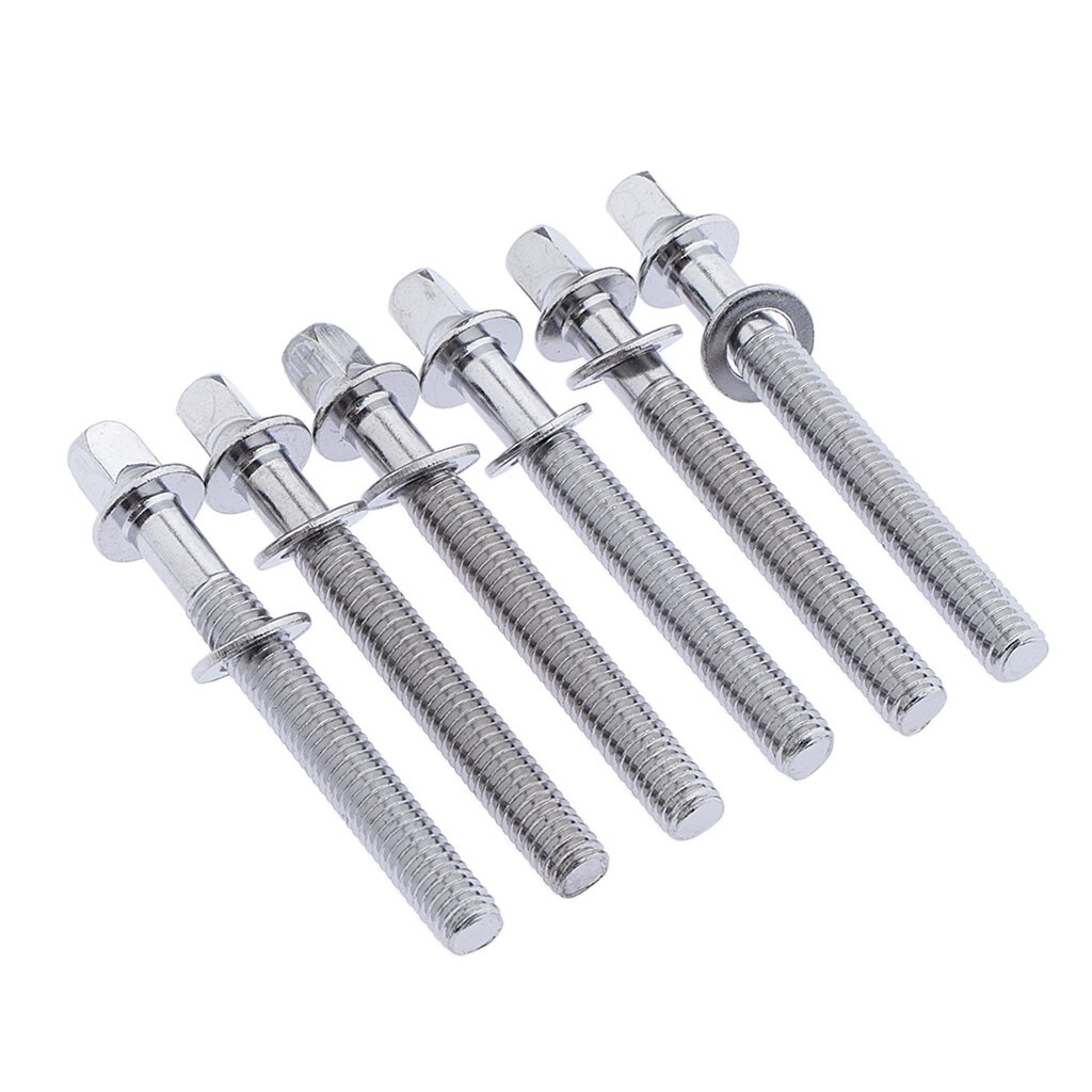 6x Chrome Drum Tension Rods with Washers for Tom D... – Vicedeal