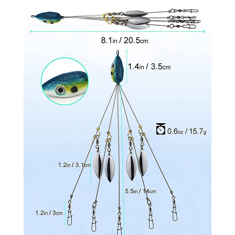 Alabama Umbrella Rigs for Bass Stripers Fishing, F... – Vicedeal