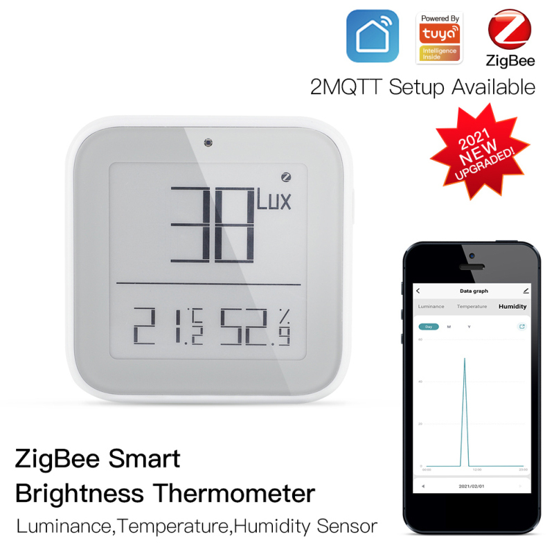 Tuya Zigbee Smart Helderheid Thermometer Real-Time... – Vicedeal