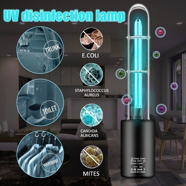 UV Sterilizer Lamp Air Purifier USB Rechargeable U... – Grandado