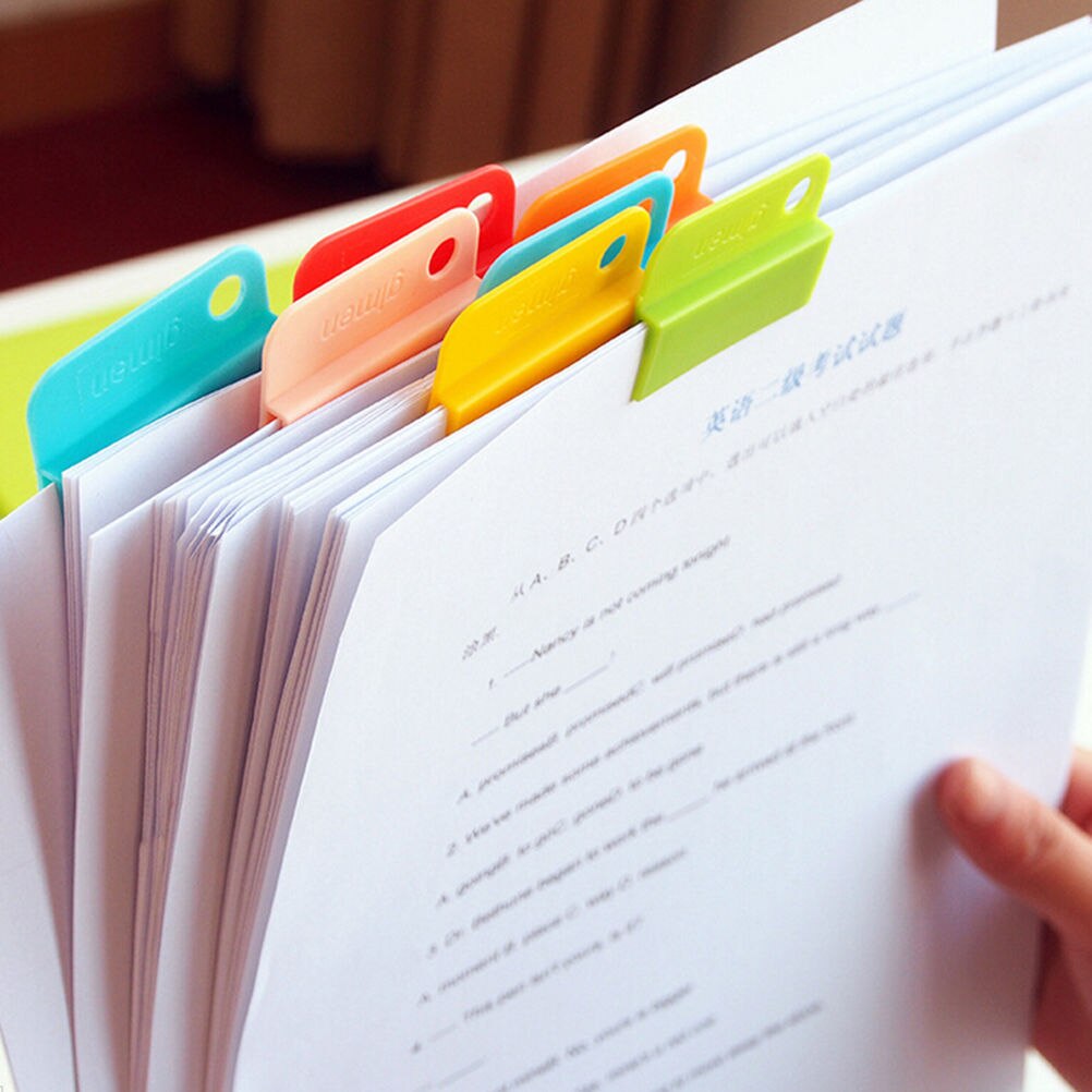 Color al azar cuadernos Memo Clip papelería Clips sencillos etiqueta ...