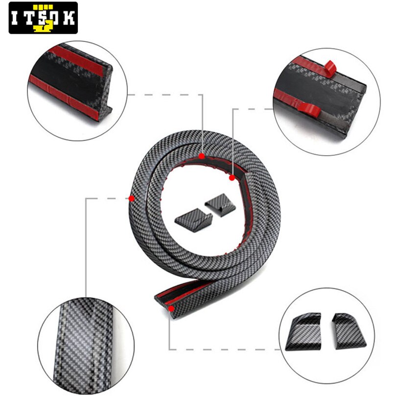 Carbon Fiber Trunk Roof Rubber Strip 4.5cm*1.5m Un... – Grandado