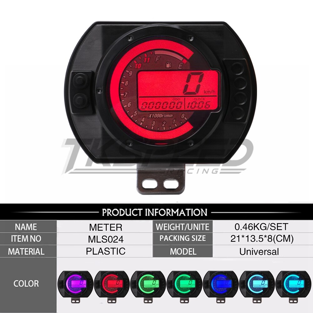 Motorfiets Snelheidsmeter 12500 Rpm Lcd Mph Digita... – Vicedeal