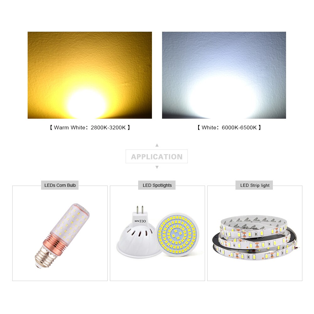 100pcs 2835 Warm White Smd Led Lamp Light Emitting... – Grandado