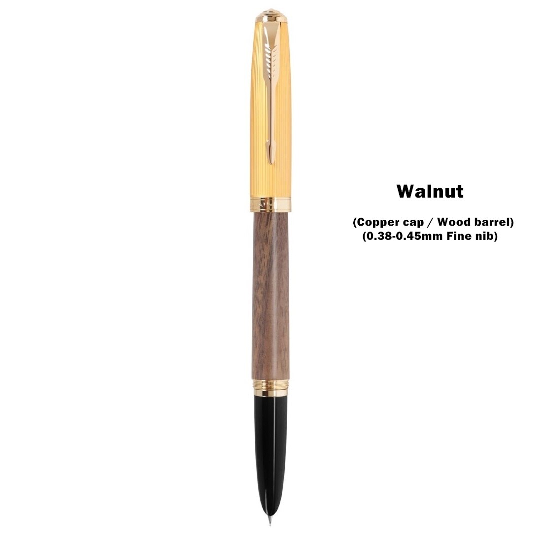 Jinhao 85 Retro Pro Fountain Pen, Wood Barrel Copp... – Grandado