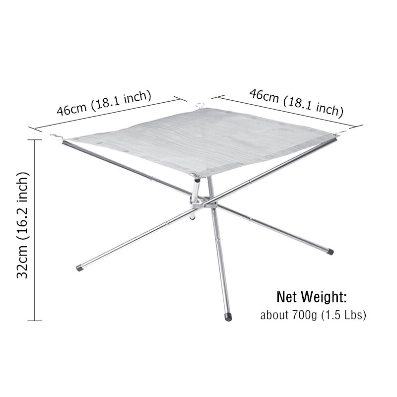 Naturerhike Portable Fire Pit Stainless Steel Outd... – Grandado