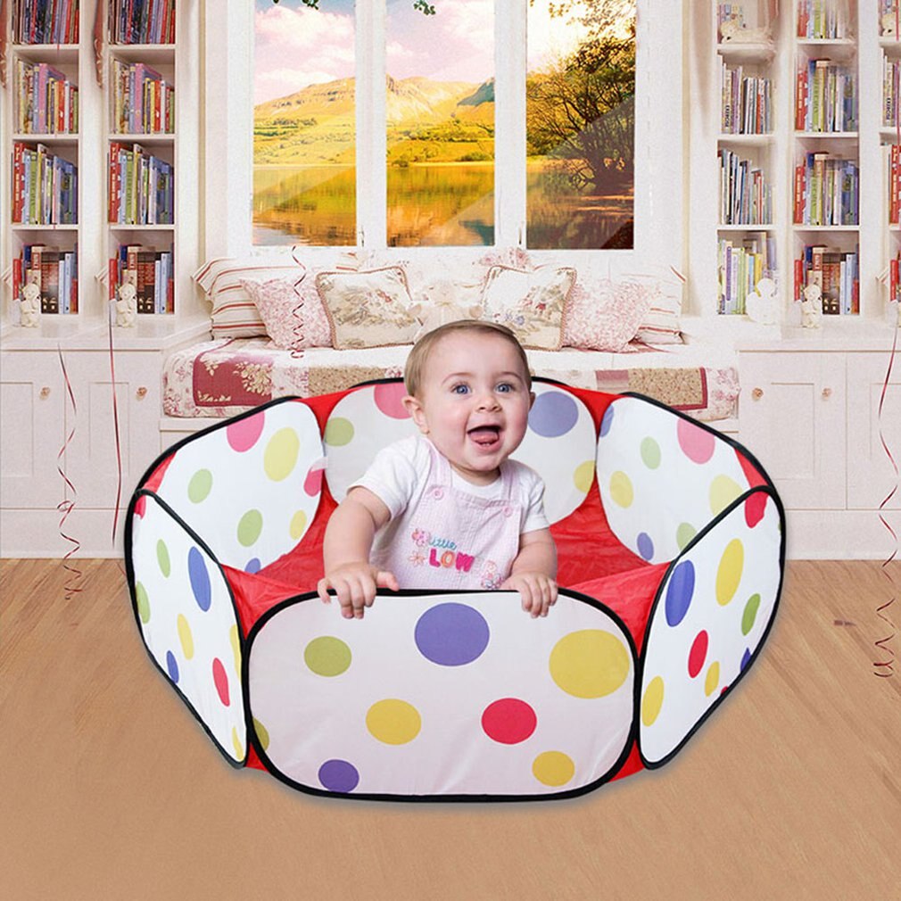 Foldable Baby Playpen Hexagon Polka Dot Balls Pool... – Grandado