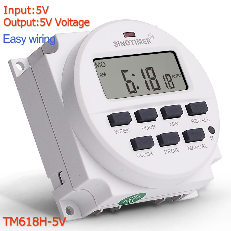 DC 5V 7 Days Programmable Digital Timer Switch Tim... – Grandado