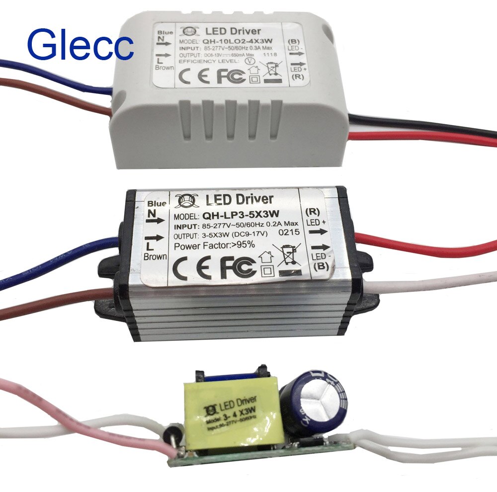 10W AC85-277V LED Driver 3-4x3W 600mA DC9-14V LED ... – Grandado